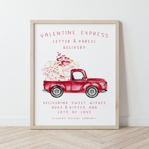 Valentine Delivery Truck Printable, Farmhouse Valentine's Day Decor ...