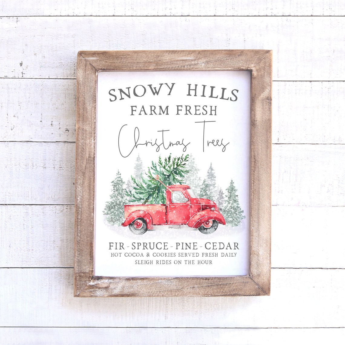 Christmas Printable Farm Fresh Christmas Trees Christmas - Etsy