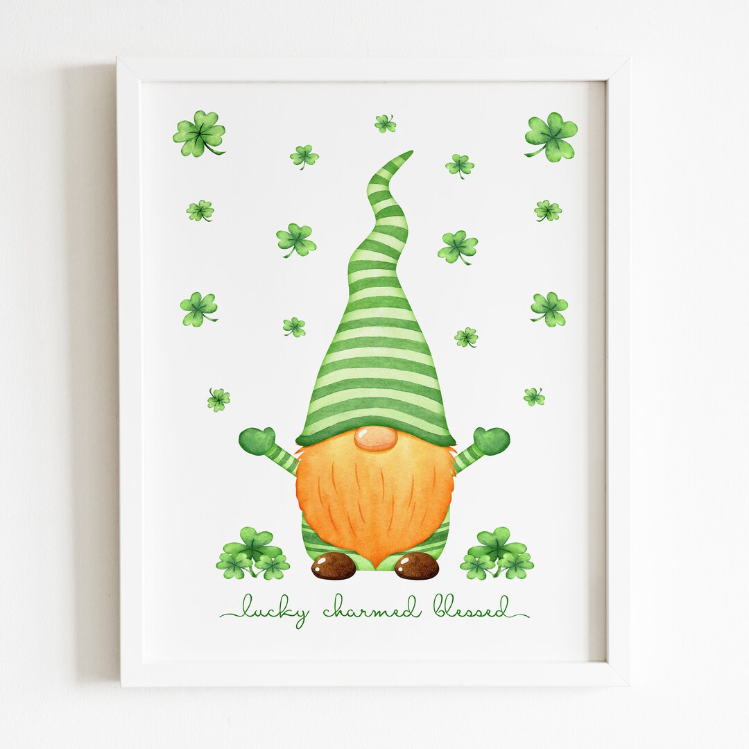 St. Patrick's Day Printable St. Patrick's Day Gnome - Etsy