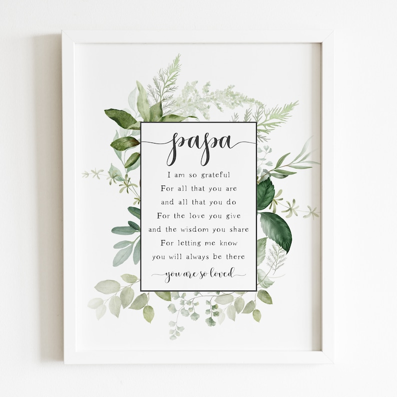 Papa Poem Print, Christmas Keepsake Gift (digital Download) - Etsy