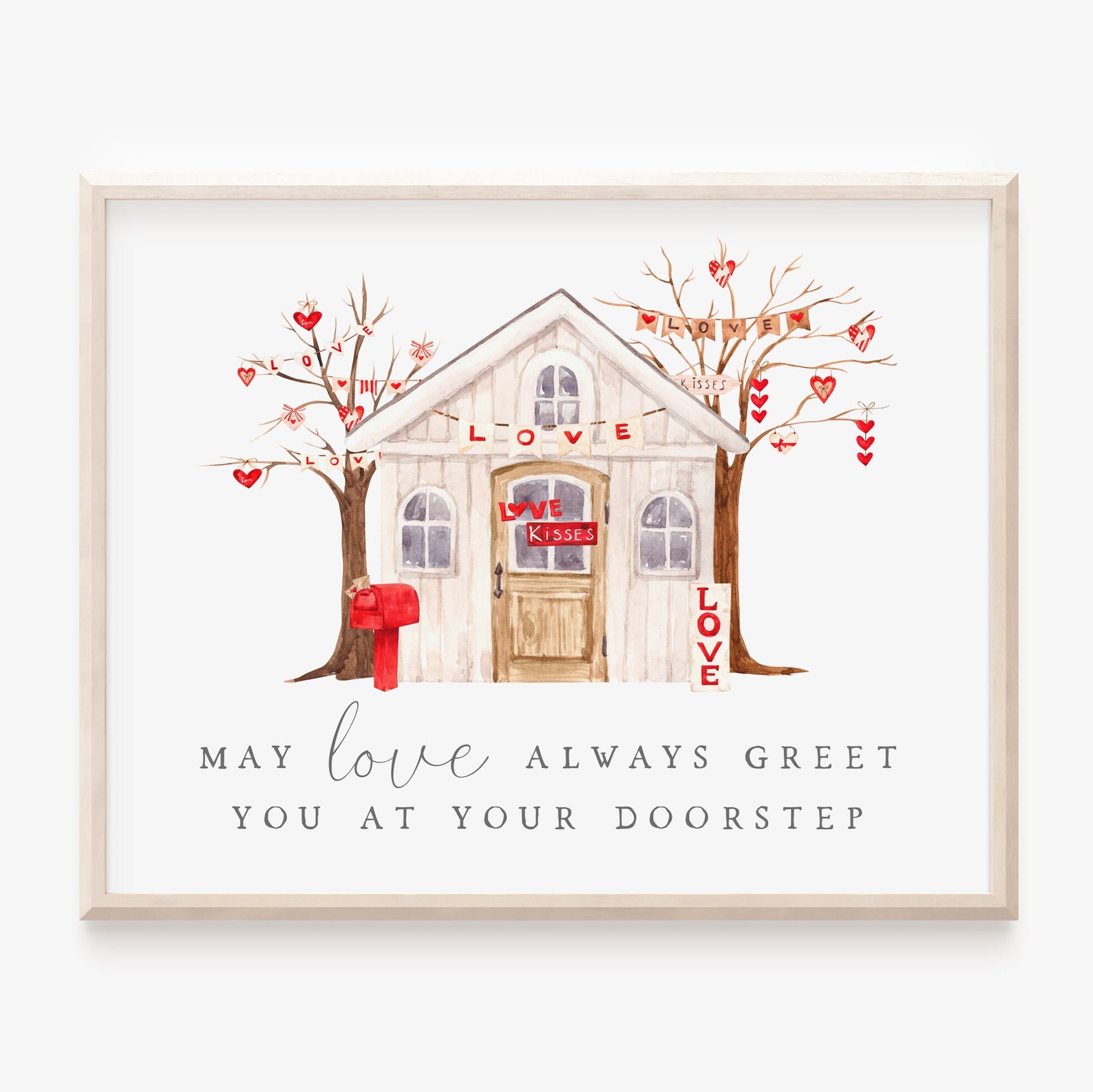 Valentine's Day Love Quote Art: Cottage Farmhouse Print (digital ...