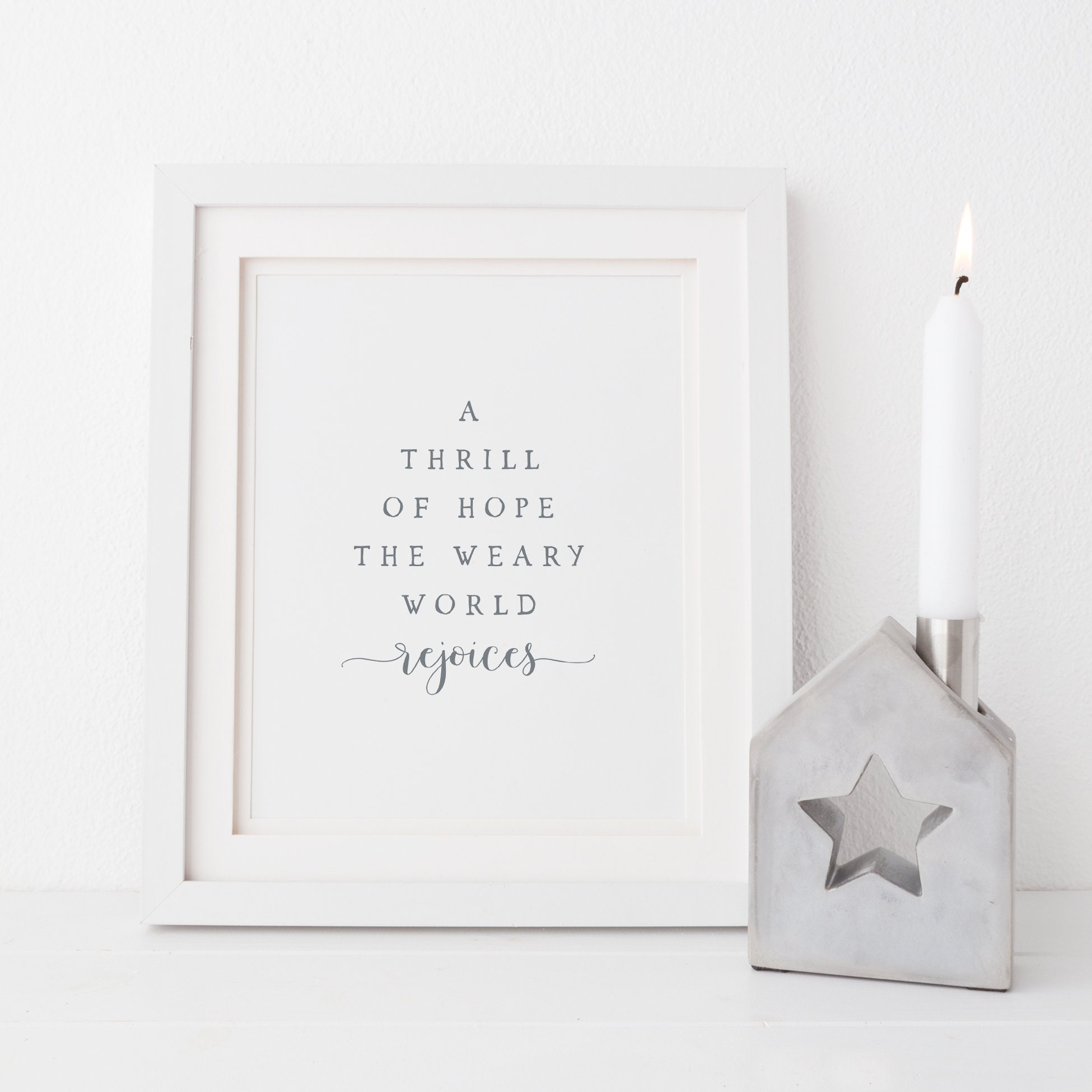 A Thrill of Hope Printable Christmas Printable Christmas - Etsy