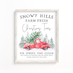 Christmas Printable, Farm Fresh Christmas Trees, Christmas Truck Sign ...
