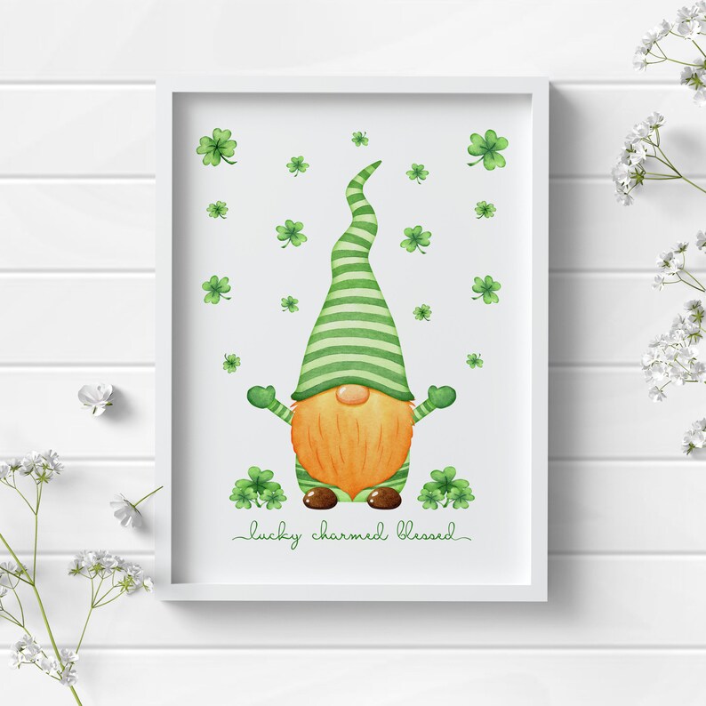 St. Patrick's Day Printable St. Patrick's Day Gnome - Etsy