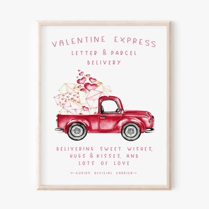 Valentine Delivery Truck Printable, Farmhouse Valentine's Day Decor ...