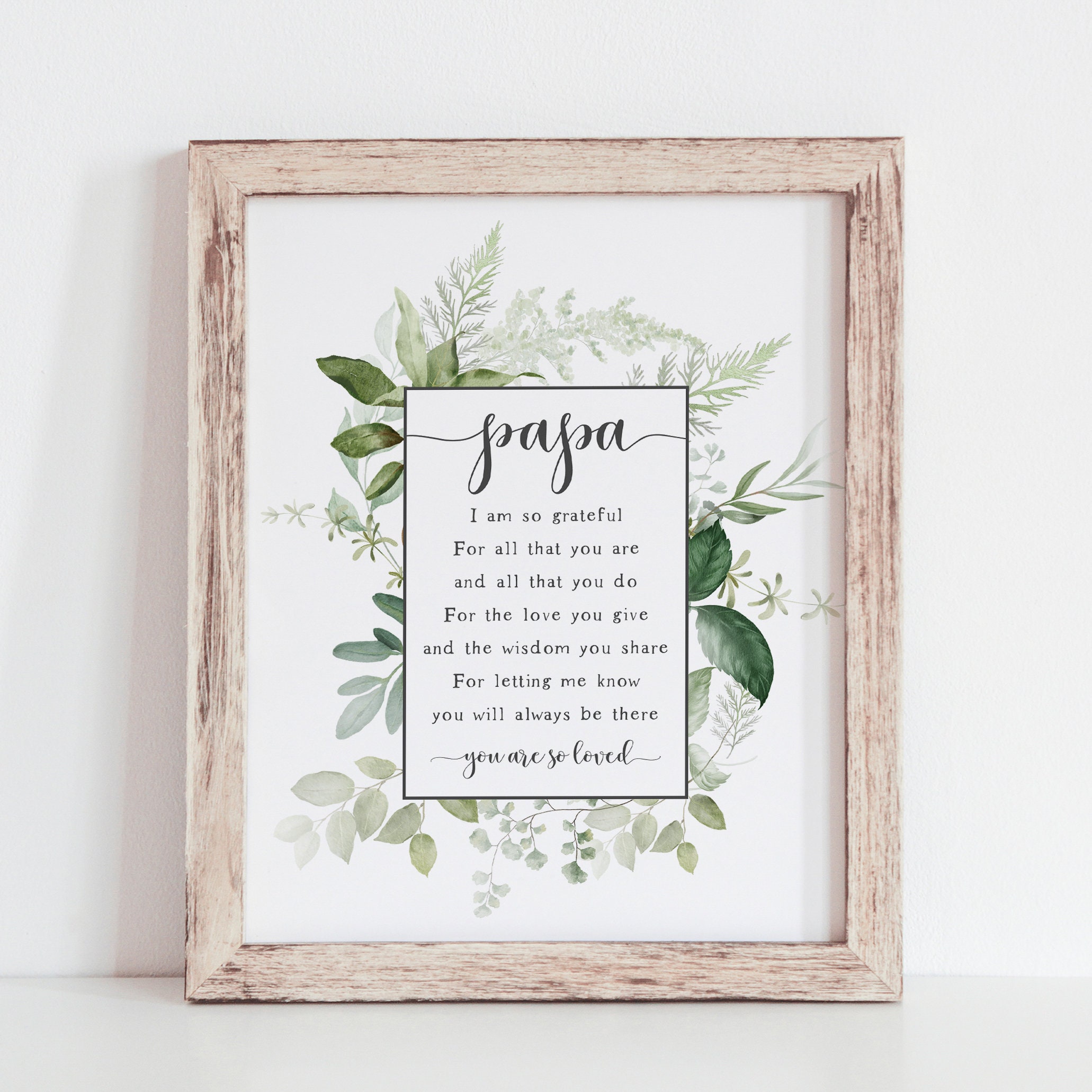 Papa Poem Print, Christmas Keepsake Gift (digital Download) - Etsy