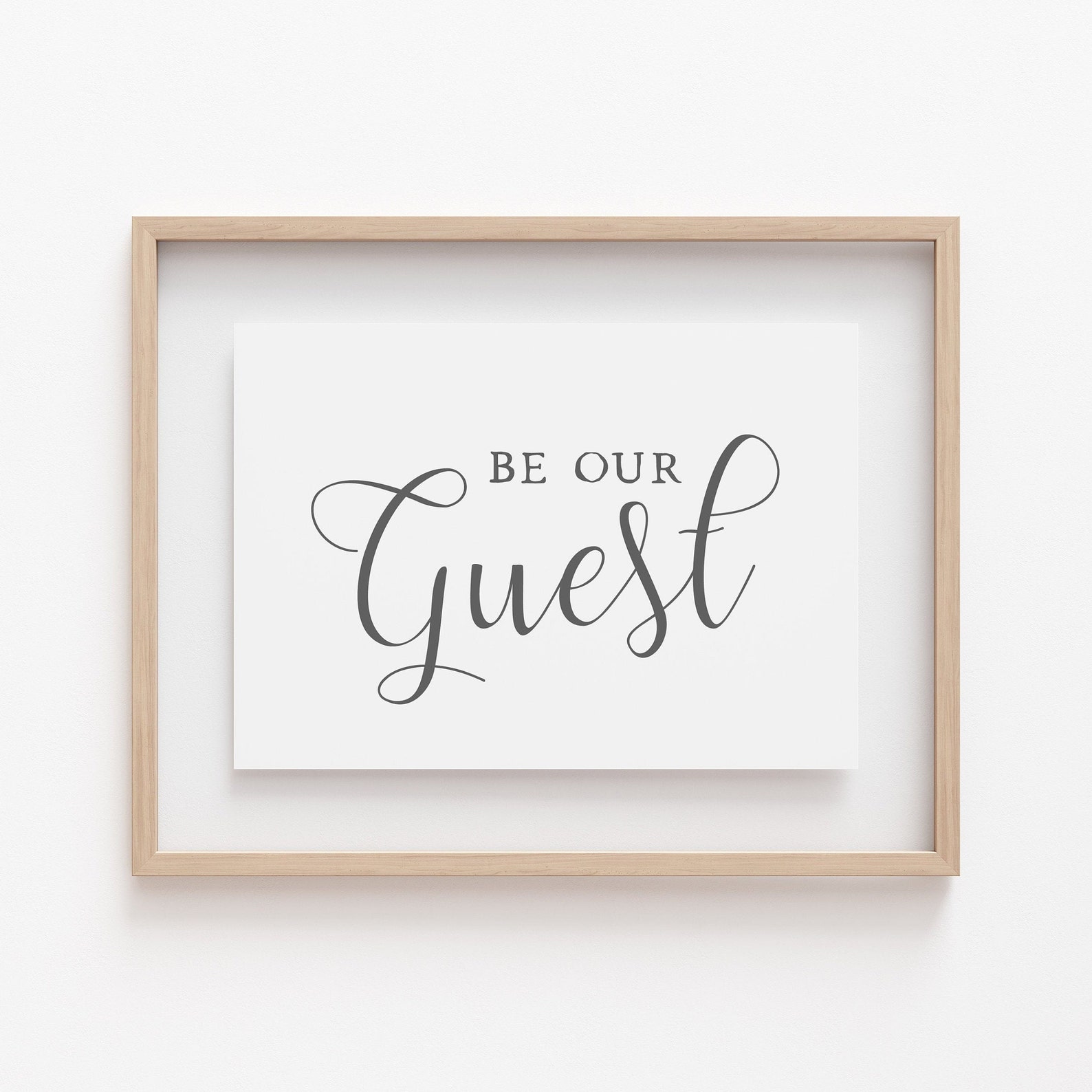 PRINTABLE Be Our Guest Sign Entryway Wall Decor Guest Room - Etsy