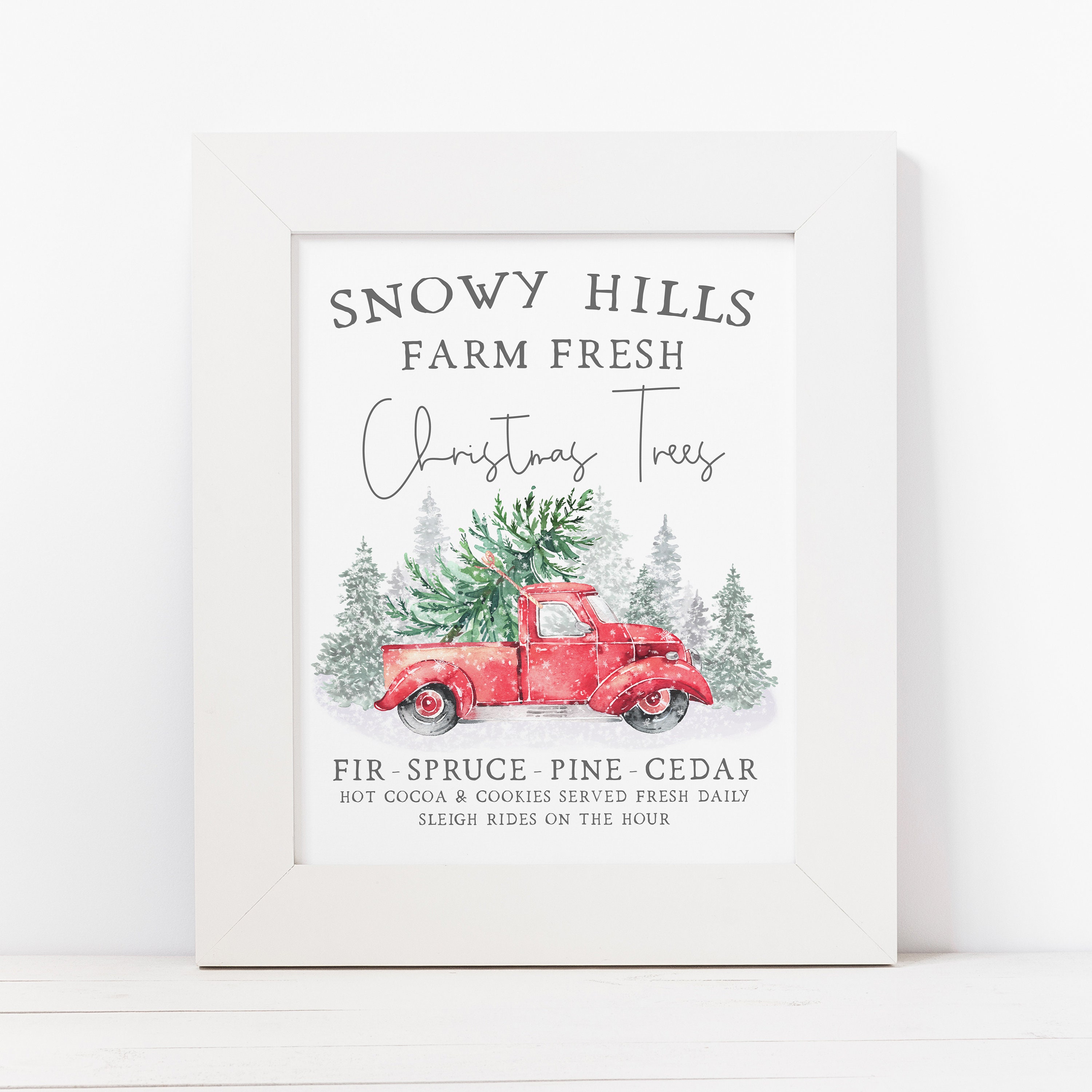 Christmas Printable Farm Fresh Christmas Trees Christmas - Etsy
