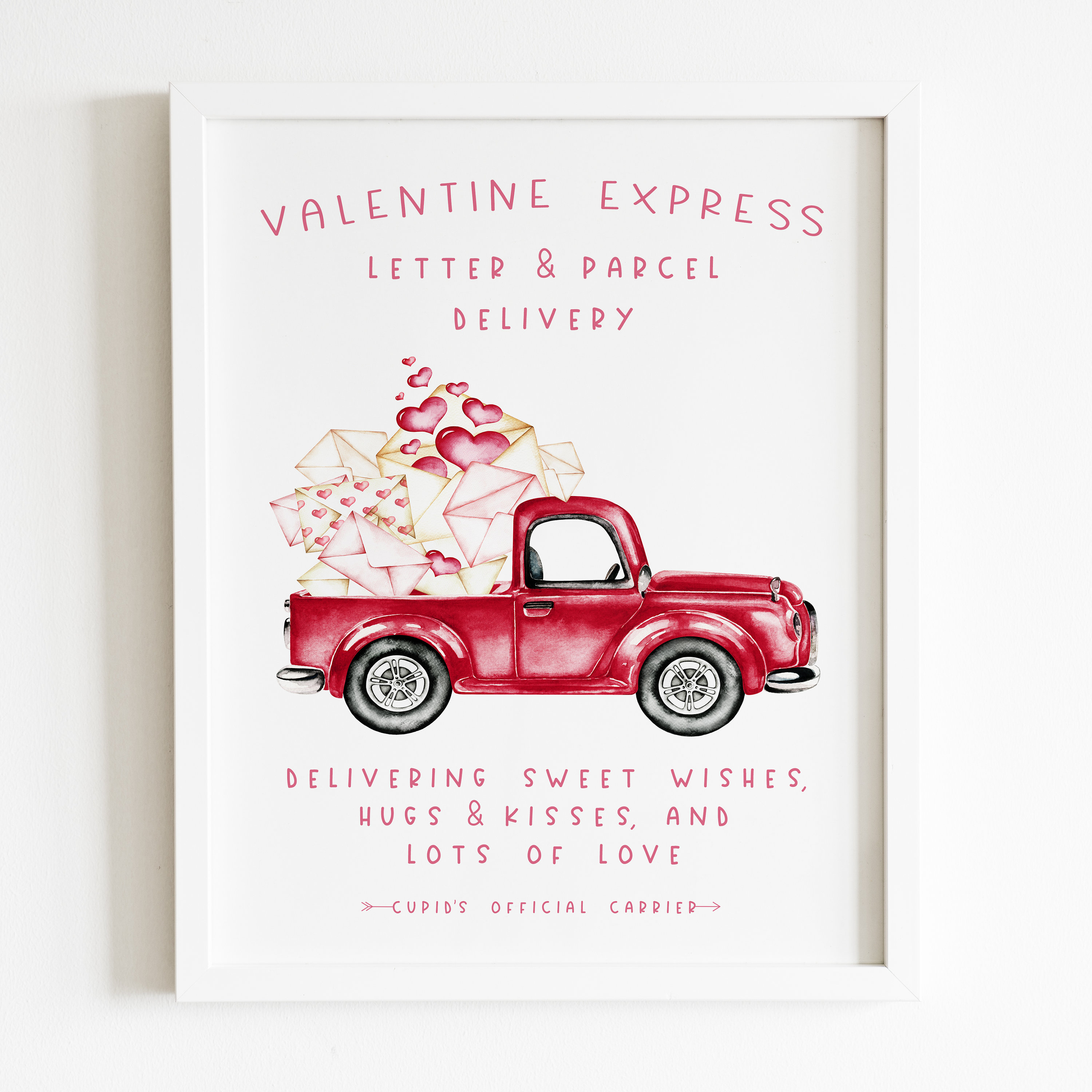 Valentine Delivery Truck Printable Farmhouse Valentine's - Etsy