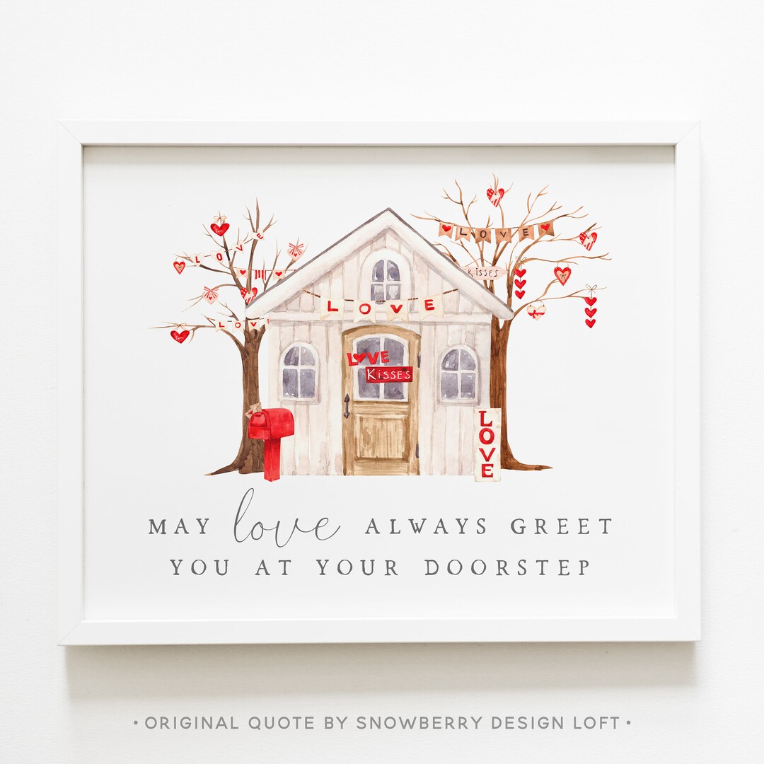 Valentine's Day Love Quote Art: Cottage Farmhouse Print (digital ...