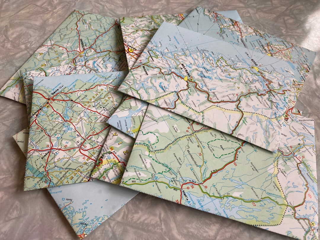 10 Envelopes maps - Etsy Australia