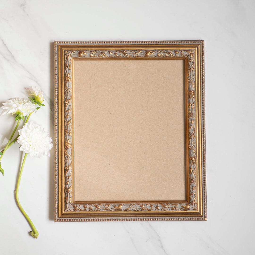 8x10 Inch Vintage Style Golden Bronze Wood Frame - Handcrafted Gallery ...