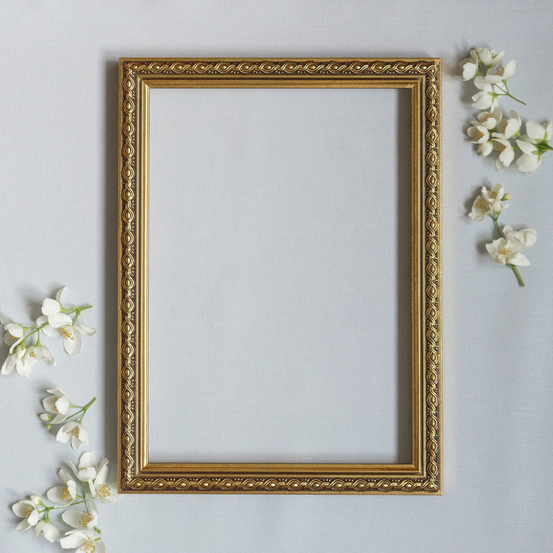 A4 - 8.26x11.8 Inch Wood Frame Vintage Style Golden Bronze Color 21x30 ...