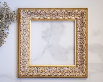 8x8 IN Vintage Style Ornate Gold Leaf Baroque Wood Frame for Gallery ...