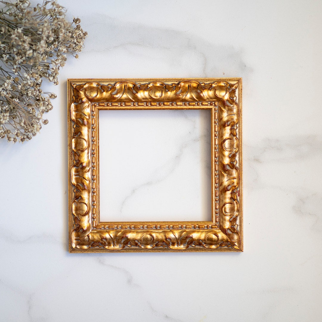 6x6 IN Vintage Style Bulky Ornate Gold Leaf Baroque Wood Frame for ...