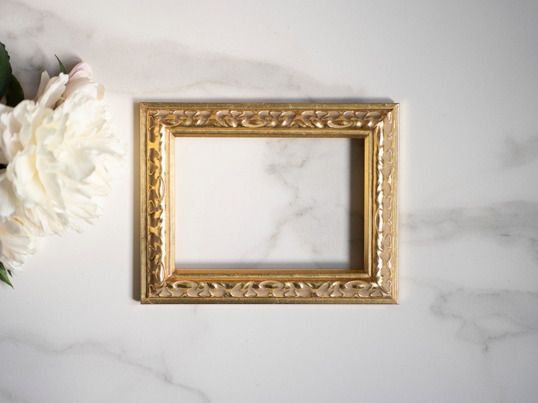 5x7 IN Vintage Style Ornate Gold WOOD Frame for Painting, 13x18 Cm ...