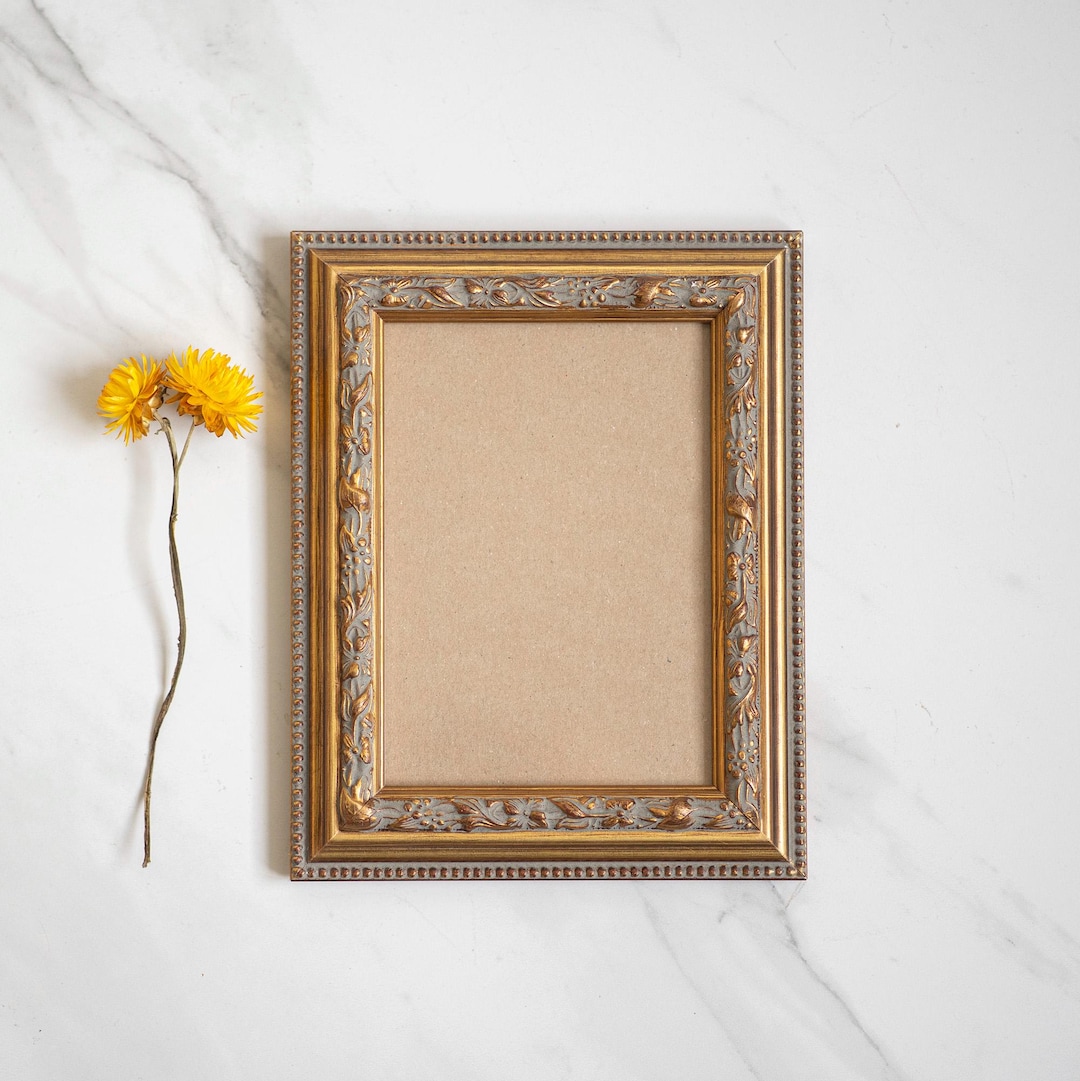 Handcrafted Vintage Style Gold Picture Frame 5x7 In - Etsy
