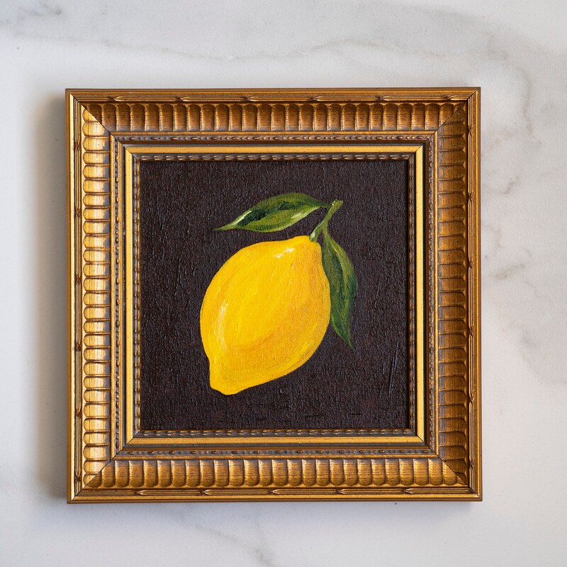 Lemon Painting - Etsy