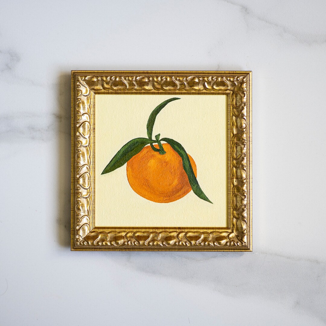 Clementine Still Life Oil Painting: French Country Kitchen Art (6x6 IN ...
