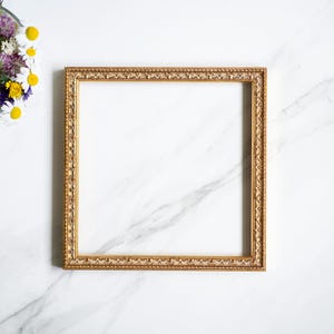 8x8inch 20x20 Cm Golden WOOD Picture Frame Handcrafted in Charming ...