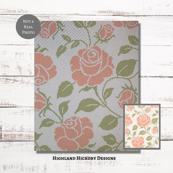 Crochet Rose Blanket Book - Etsy