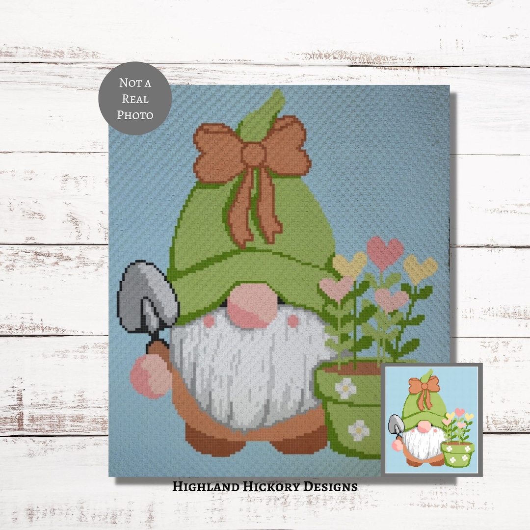 Gardening Gnome Graph Crochet Pattern C2C Graphgan + Written ...