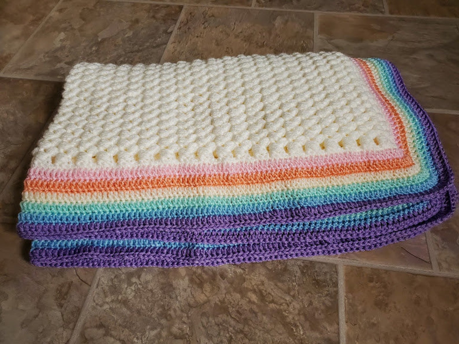 Crochet Rainbow Baby Blanket PATTERN ONLY Rainbow Baby Baby | Etsy
