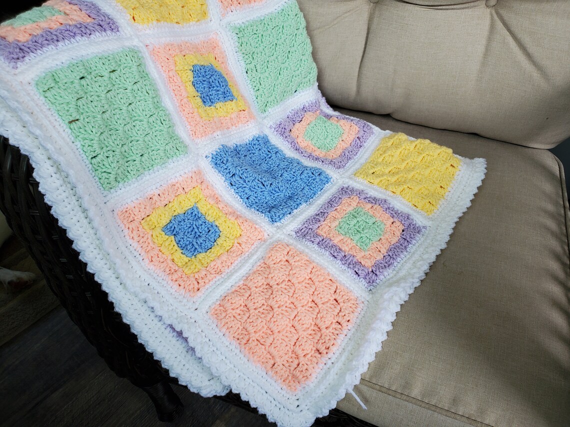 Crochet Building Blocks Baby Blanket PATTERN ONLY!!! Corner to Corner ...