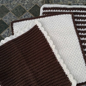 Crochet 3 Dish Drying Mats or Dish Towels PATTERN ONLY Pdf Instant ...