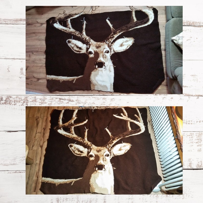 Realistic Deer Graph Crochet Pattern Tapestry or Tunisian Crochet, Sc ...