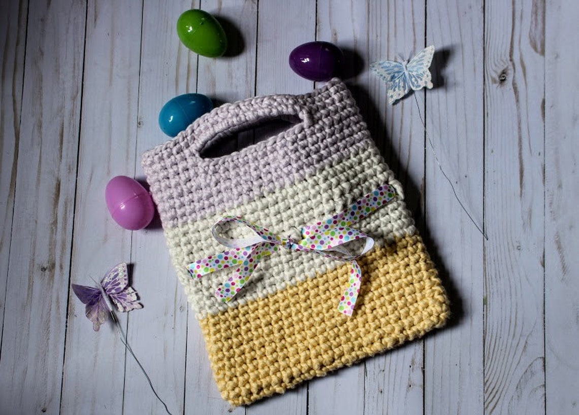 Crochet Spring Bag PATTERN ONLY Small Handbag Easter Egg Bag - Etsy