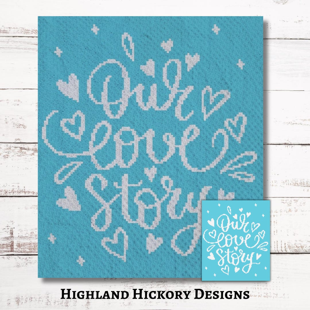 Our Love Story Graph Crochet Pattern C2C Graphgan + Written ...