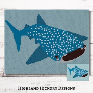 Whale Shark Graph Crochet Pattern C2C Graphgan + Written Instructions ...