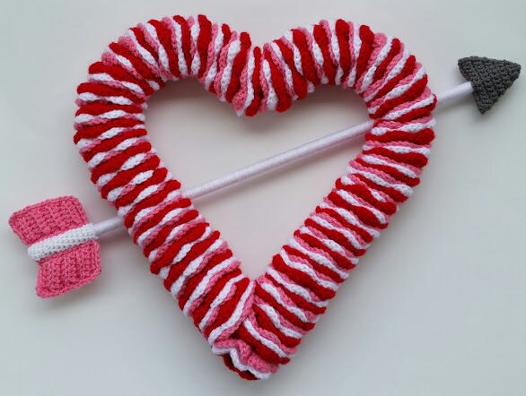 Crochet Valentine's Day Wreath PATTERN ONLY Pdf Instant | Etsy