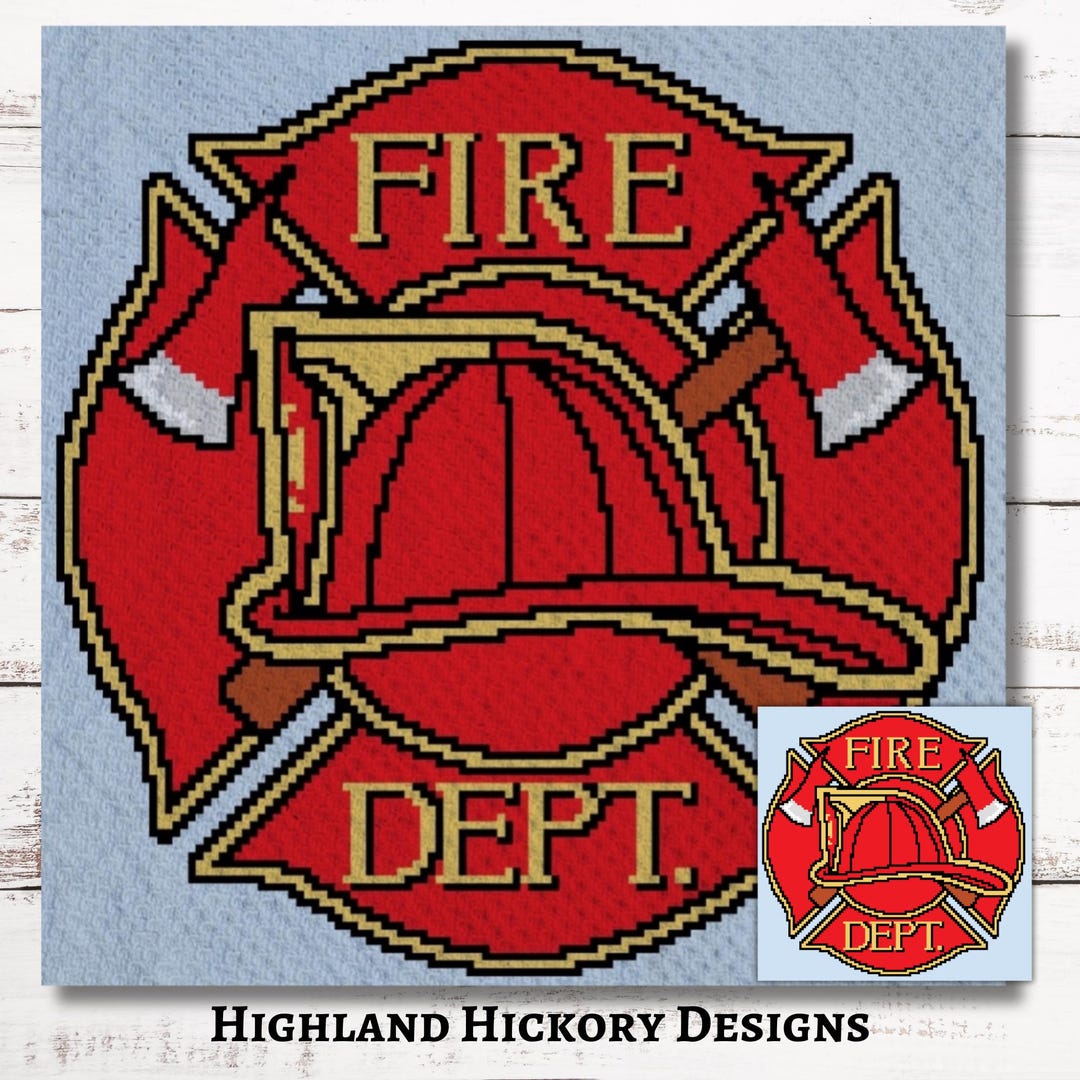 Fire Dept. Graph Crochet Pattern C2C Graphgan + Written Instructions ...