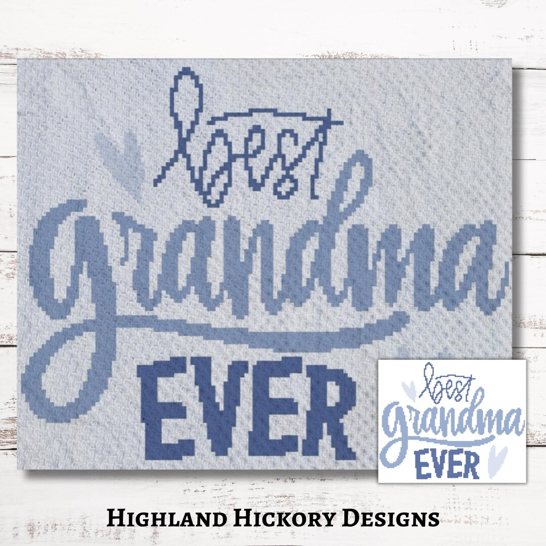 Best Grandma Graph Crochet Pattern C2C Graphgan + Written Instructions ...