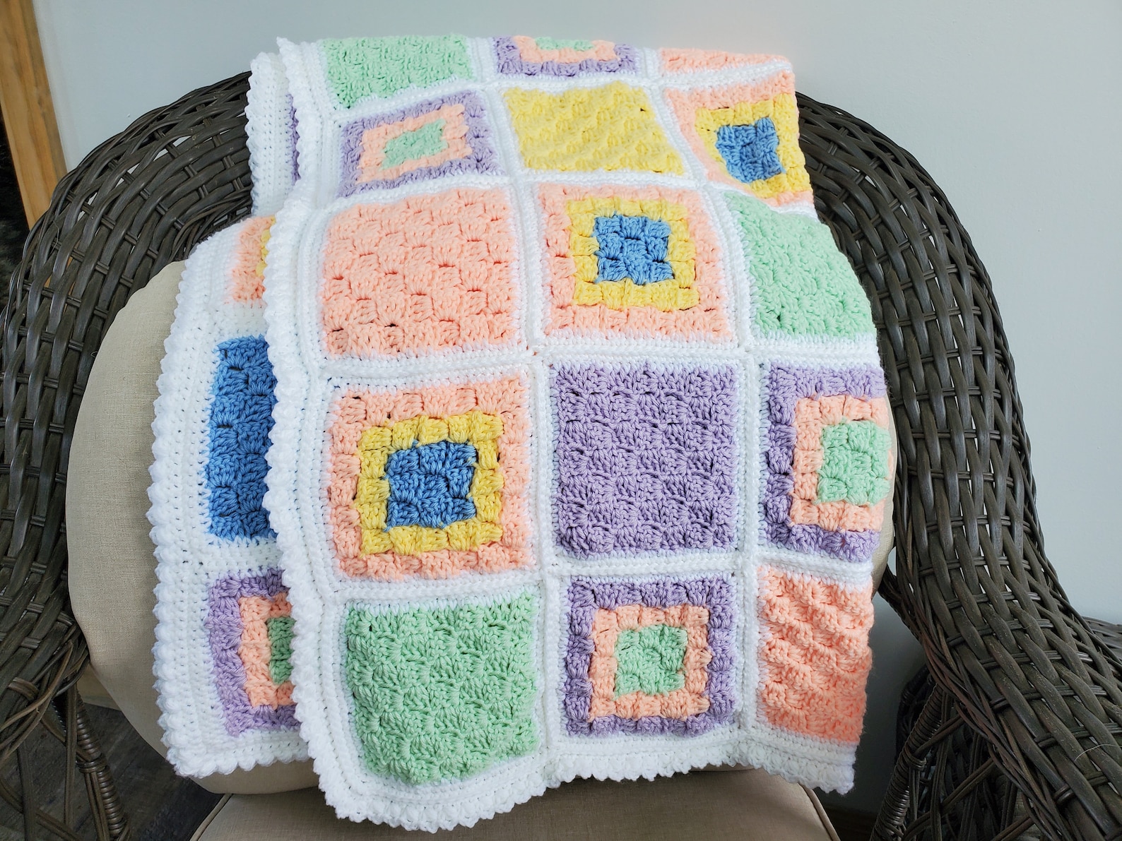 Crochet Building Blocks Baby Blanket PATTERN ONLY!!! Corner to Corner ...