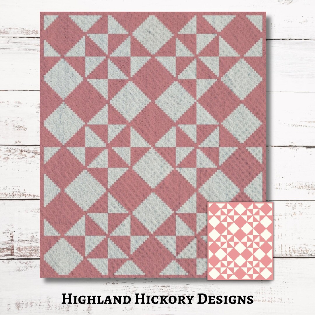 Geometric 2 Graph Crochet Pattern C2C Graphgan + Written Instructions ...