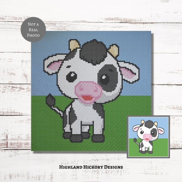 Crochet Cow Tapestry Pattern - Etsy
