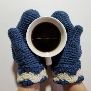 Crochet Wavy Shells Mittens PATTERN ONLY Women's Gloves Gift for Her ...