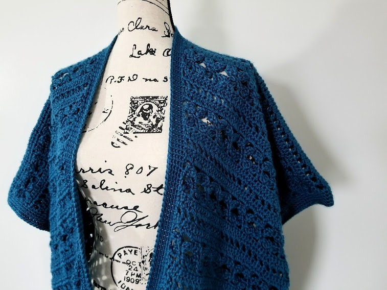 Crochet Water's Edge Kimono PATTERN ONLY Women Teen Teenager Female ...