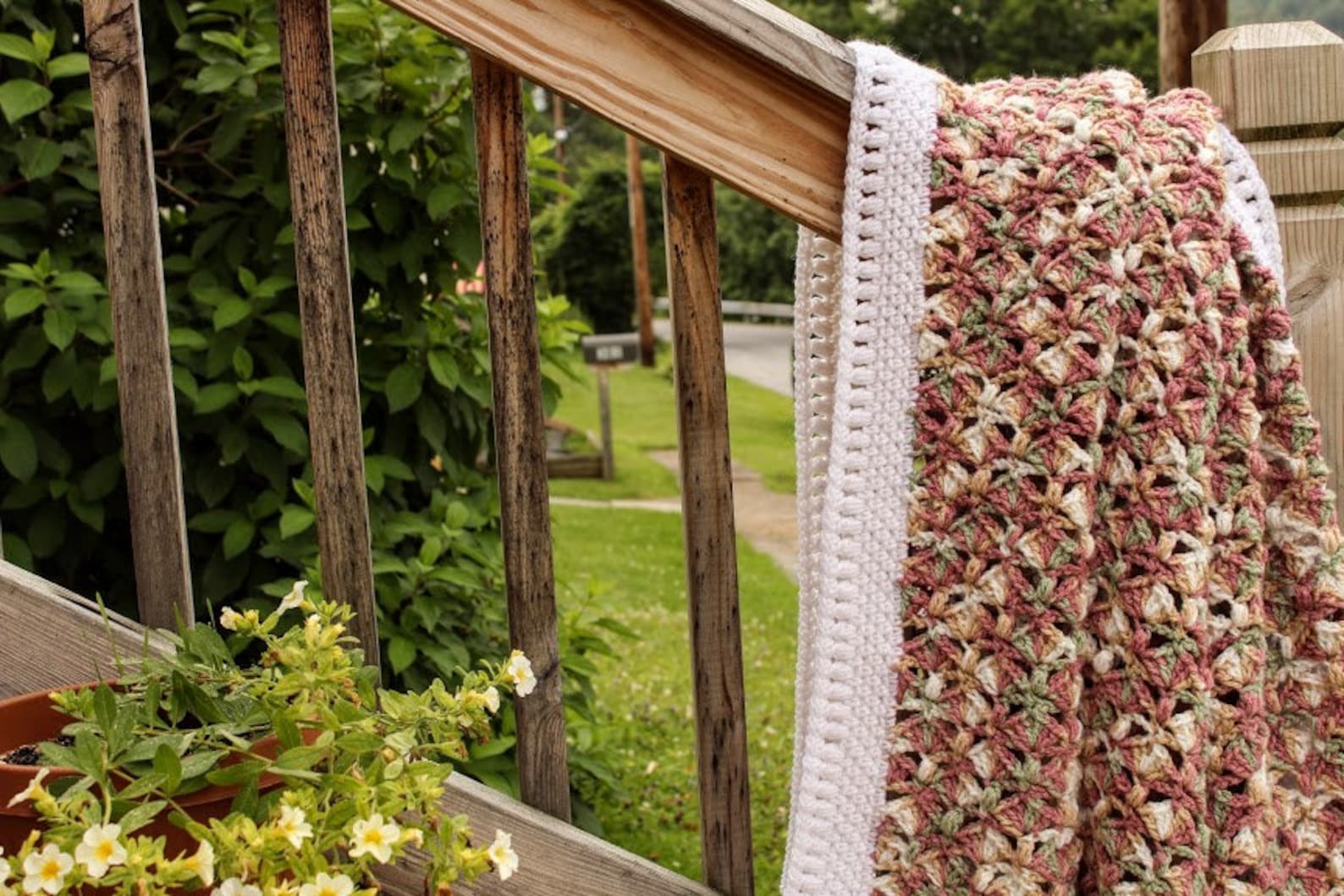 Crochet Iris Lapghan PATTERN ONLY Wheelchair Afghan Baby Blanket ...