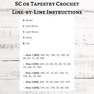 Highland Cow Graph 2 (SC) Crochet Pattern Single Crochet Graphgan ...