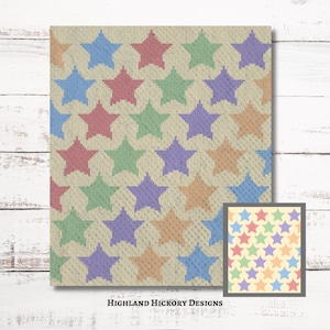 Stars Graph Crochet Pattern C2C, Mini C2c, Tss, Sc, Hdc, Dc Graphgan ...