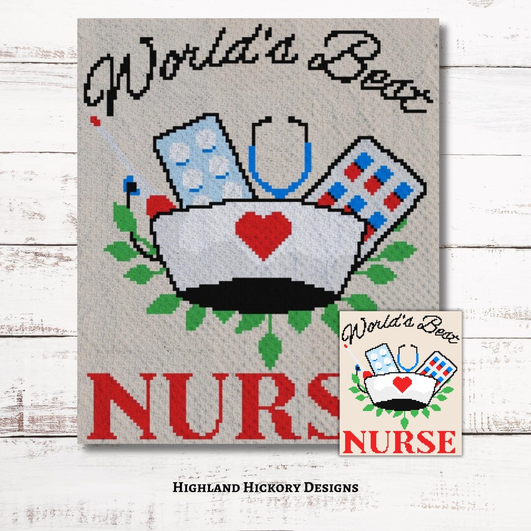Best Nurse Graph Crochet Pattern C2C, Mini C2c, Tss, Sc, Hdc, Dc ...