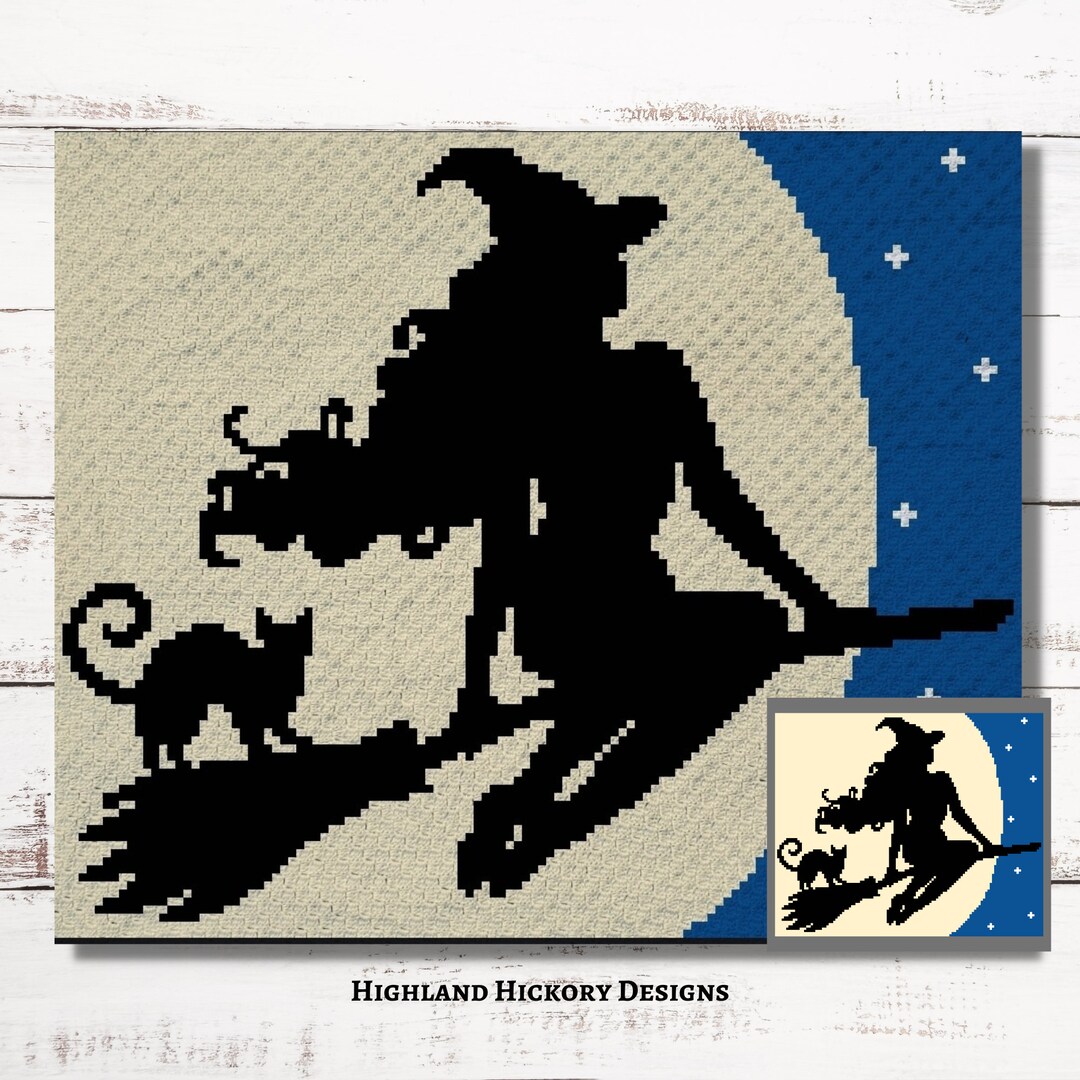 Witch and Moon Graph Pattern C2c, Mini C2c, Tss, Sc, Hdc, Dc, Tapestry ...