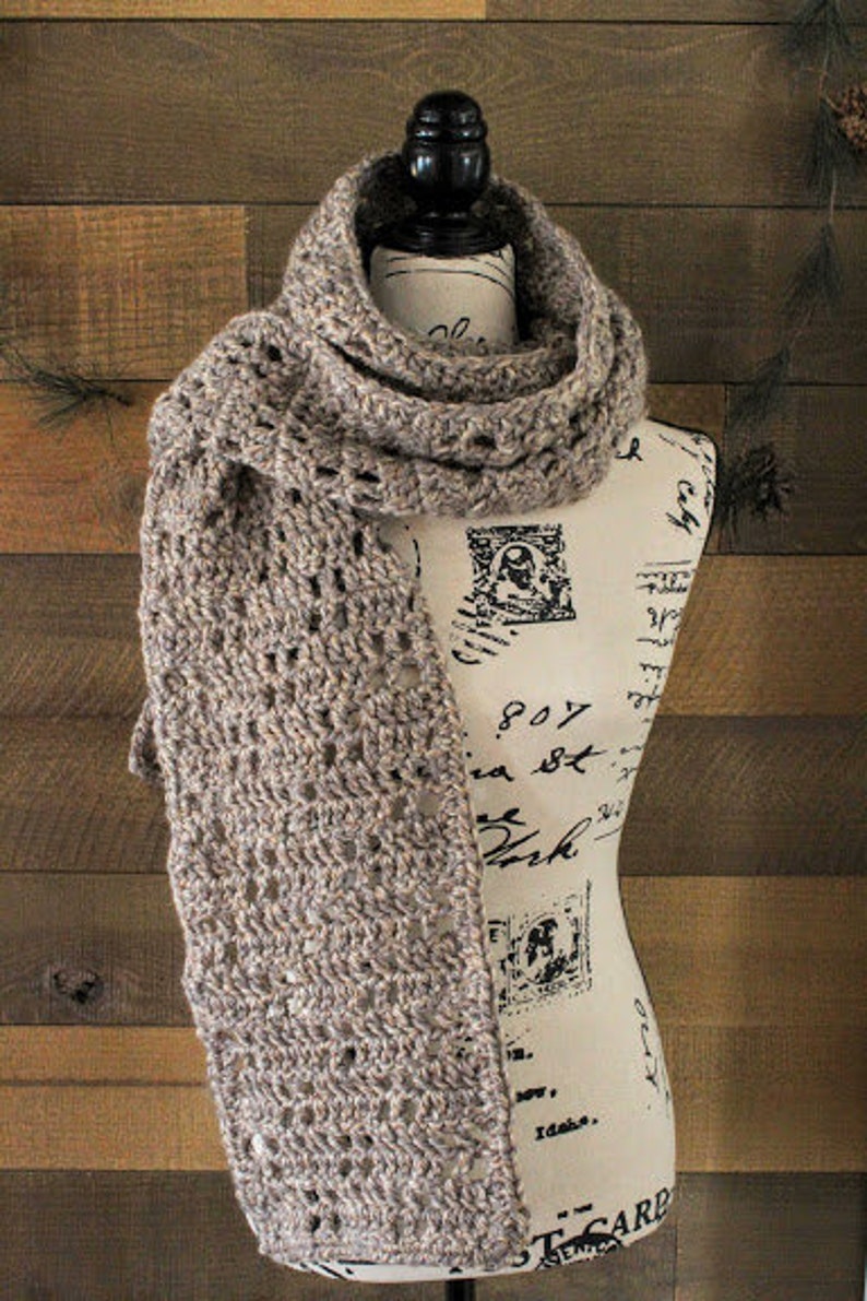 Crochet Checkmate Scarf PATTERN ONLY Woman's Teen's Teenager's Scarf or ...