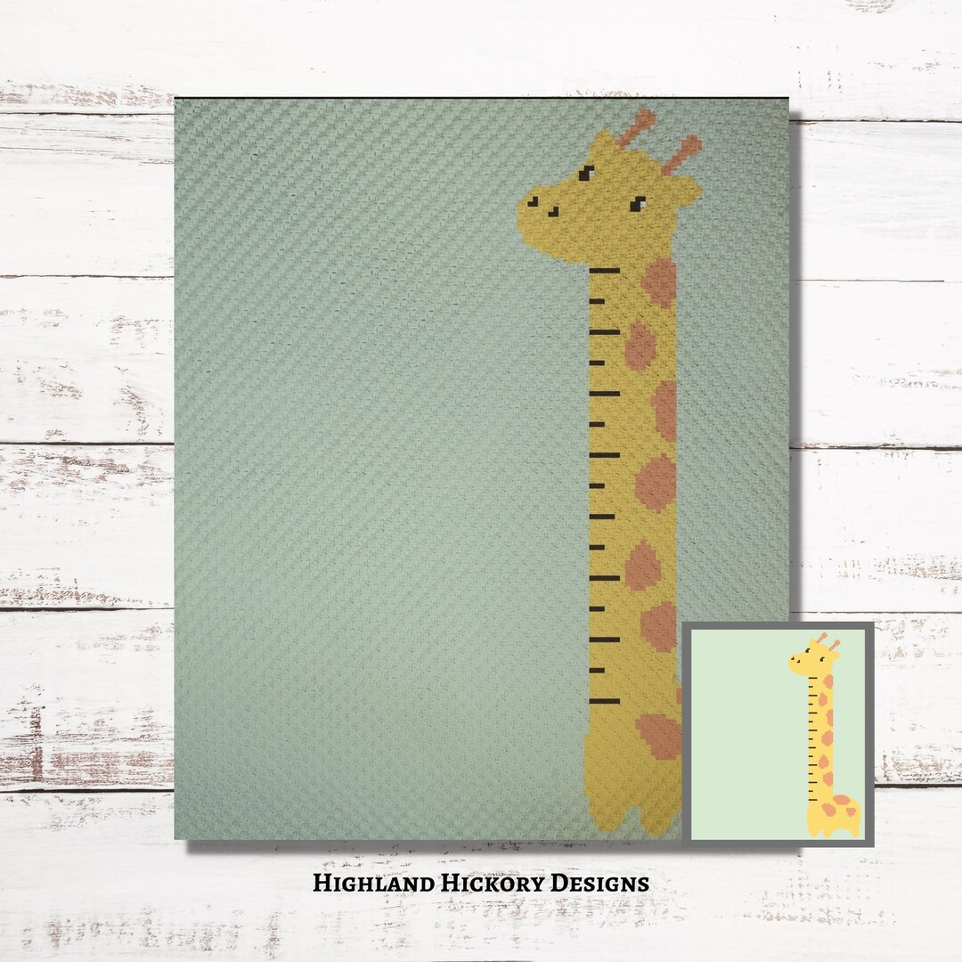 Measuring Giraffe Graph Crochet Pattern C2C Mini C2c Tss - Etsy