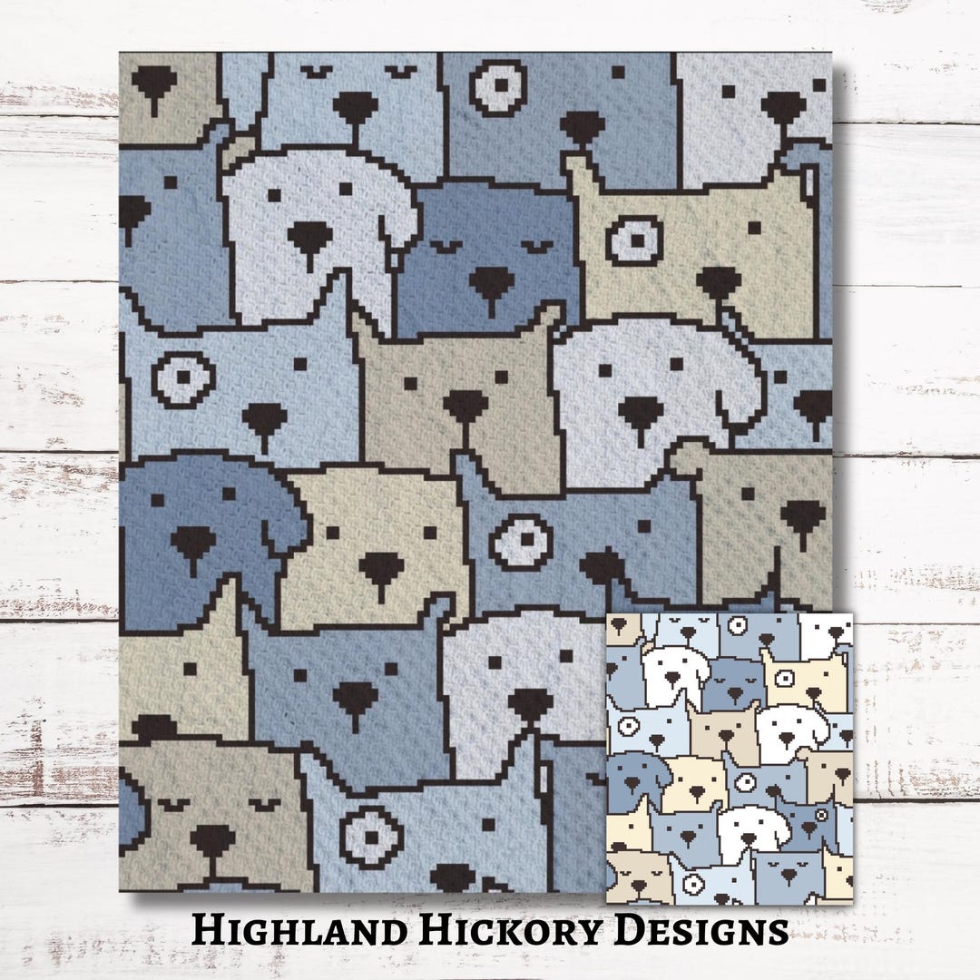 Dog Pound Graph Crochet Pattern C2C Graphgan + Written Instructions ...