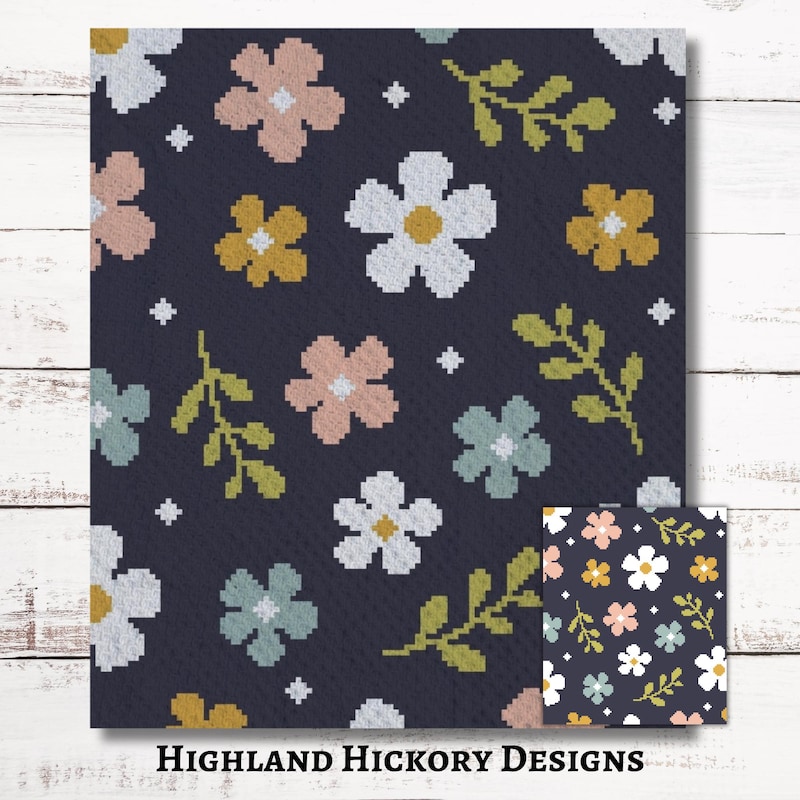 C2c Crochet Flower Patterns - Etsy